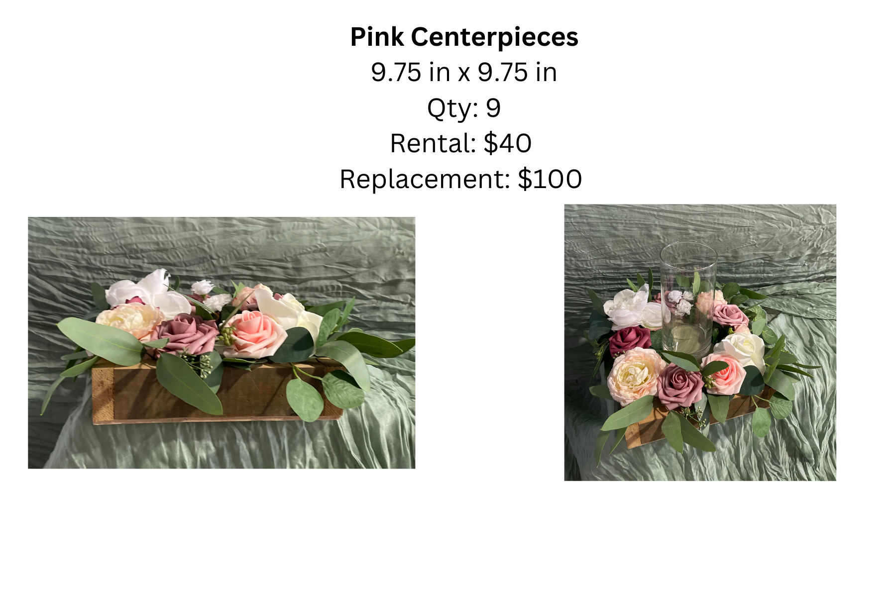 Pink Centerpieces – Serendipity Event Rentals